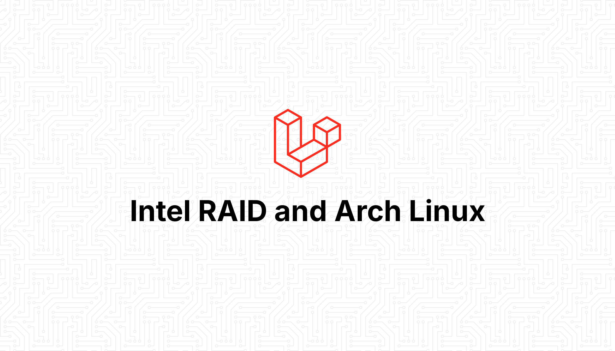 Intel RAID and Arch Linux